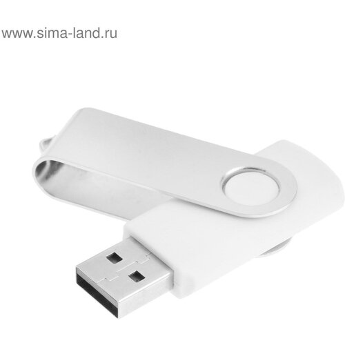 Флешка L 104 W, 32 ГБ, USB2.0, чт до 25 Мб/с, зап до 15 Мб/с, белая