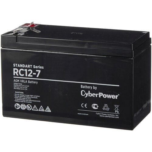 Аккумуляторная батарея CyberPower Standart RC 12-7 12В 7000 А·ч