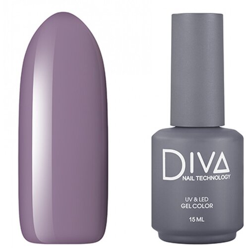 Гель-лак для ногтей Diva Nail Technology плотный, светлый, насыщенный, сиреневый, 15 мл