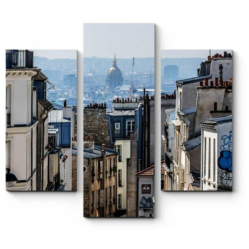 Модульная картина Прекрасная панорама Парижа100x90
