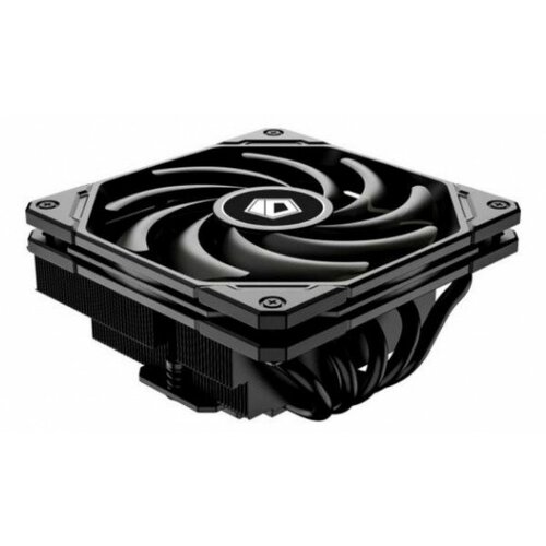 Кулер ID-COOLING IS-55 BLACK LGA1700/1200/115X/AM5/AM4 низкопрофильный высота 55mm (27шт/кор, TDP 125W, PWM, 5 тепл. трубок + медная база, FAN 120mm, ч