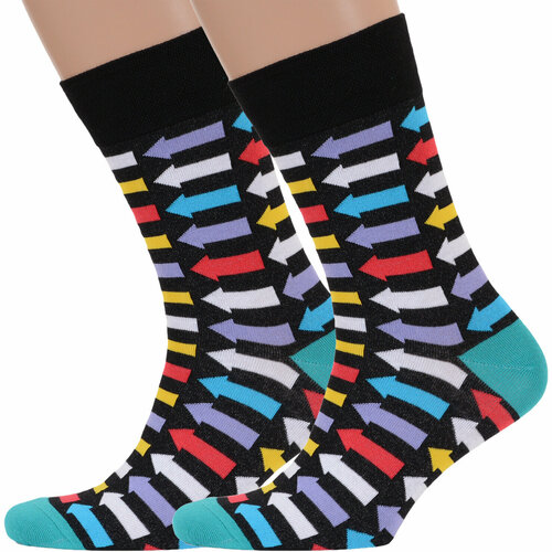 Носки MoscowSocksClub, 2 пары, размер 27, мультиколор