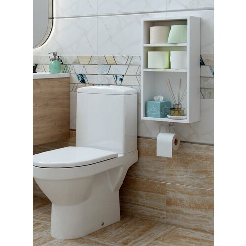 Шкаф открытый для ванной комнаты, REGENT style, ОШТ300 подвесной, белый, 56*30*13,6