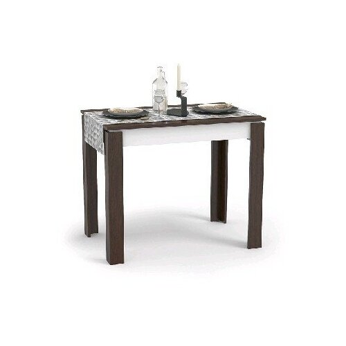 Обеденный стол Мебель-Комплекс Оптима венге/белый