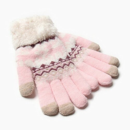 Перчатки Minaku, размер 8.5, розовый
