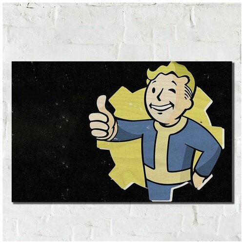 Картина интерьерная на дереве игра Fallout 3 GOTY (Фоллаут 3) - 11575