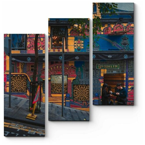 Модульная картина Уютный магазинчик в Гонконге 90x96