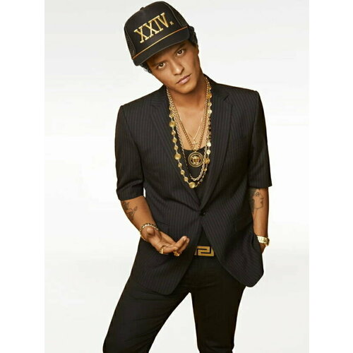 Плакат, постер на холсте Bruno Mars/Бруно Марс/музыкальные/поп исполнитель/артист/поп-звезда/группа. Размер 30 х 42 см