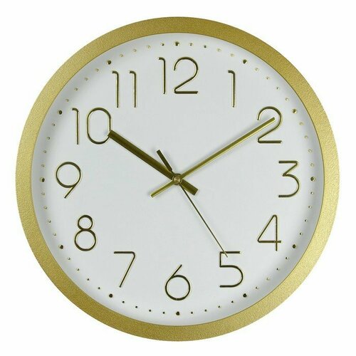Часы настенные, серия: Классика, плавный ход, d-30.5 см, золото (комплект из 2 шт)