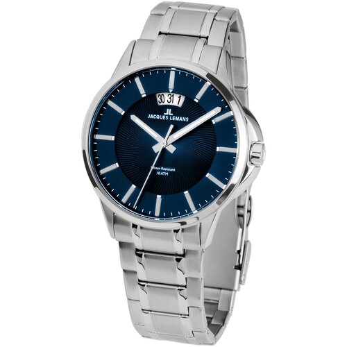 Наручные часы JACQUES LEMANS Classic, синий, серебряный