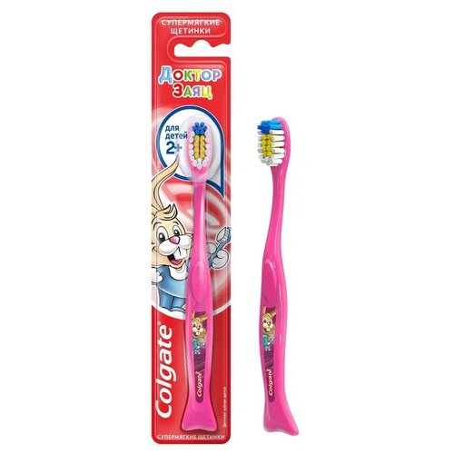 Зубная щетка Colgate Для детей 2+, розовый
