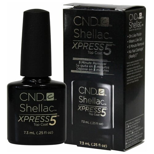 CND Верхнее покрытие Top Coat Xpress5, прозрачный, 7.3 мл, 54 г