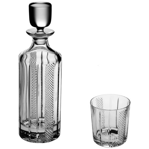 Набор для виски Crystal Bohemia Choker штоф 750 мл + 6 стаканов 320 мл хрусталь