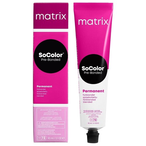 Matrix SoColor перманентная крем-краска для волос Pre-Bonded, 4NW натуральный теплый шатен, 90 мл