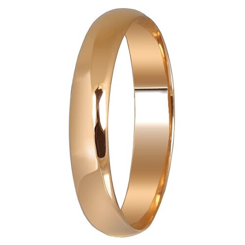 Кольцо обручальное Юверос, красное золото, 585 проба, размер 17.5