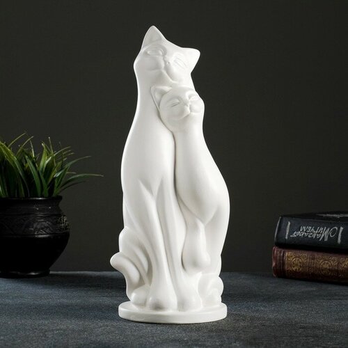 Хорошие сувениры Фигура "Пара кошек" белая 10х27х10см