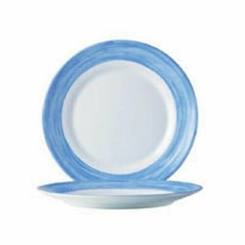 Набор тарелок диаметр 254 мм голубой край Браш