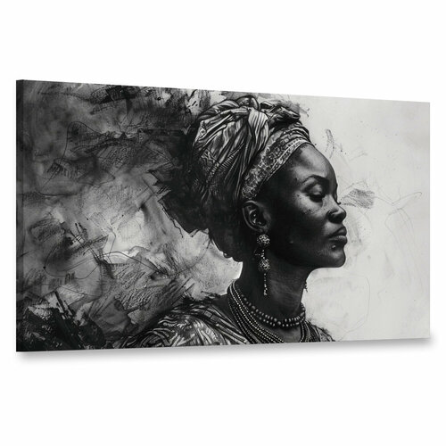 Интерьерная картина 100х60 "Портрет африканки"