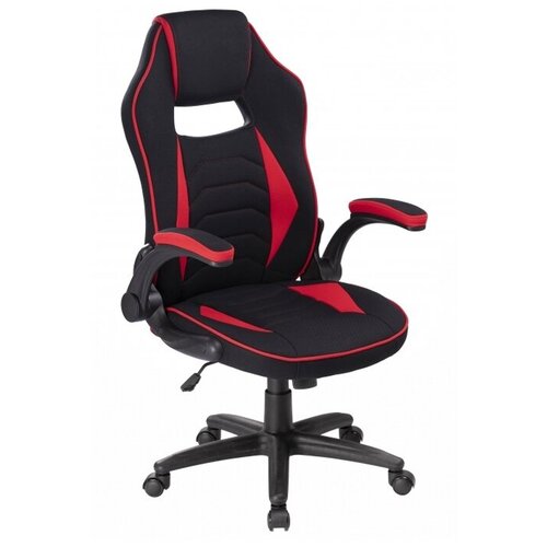Компьютерное кресло Woodville Plast 1 игровое, обивка: текстиль, цвет: red/black