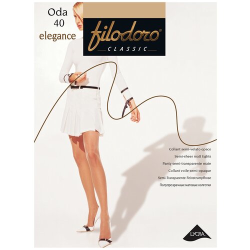Колготки  Filodoro Classic Oda Elegance, 40 den, размер 5, бежевый, коричневый