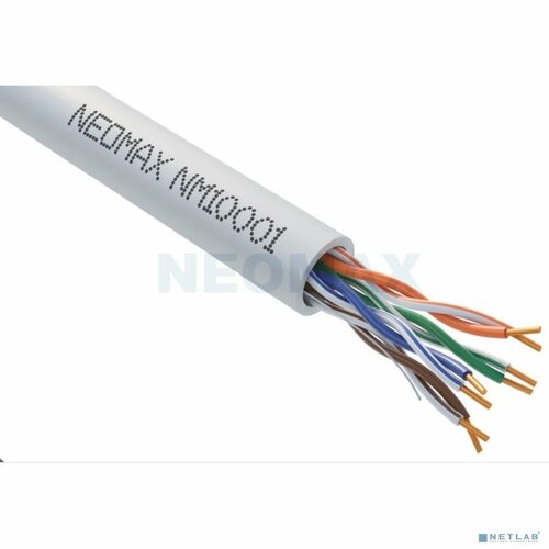 Neomax Неомакс Витая пара Кабель NEOMAX NM10001 U/UTP cat.5e 4 пары (305 м) 0.486 мм (24 AWG) Медь, PVC jacket -