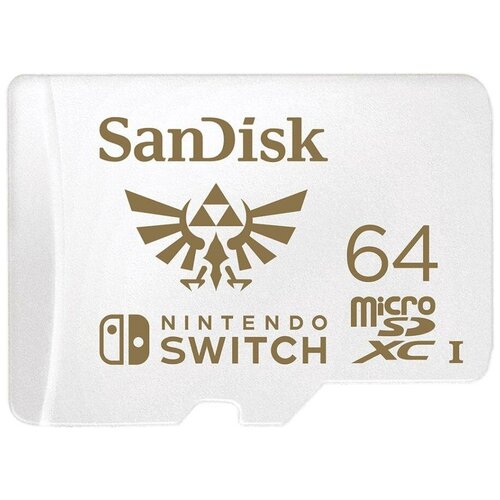 Флеш карта microSD 64GB SanDisk microSDXC Class 10 UHS-I A1 C10 V30 U3 for Nintendo Switch 100MB/s