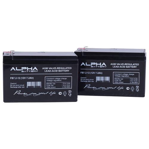 Свинцово-кислотный аккумулятор ALPHA BATTERY FB 7.2-12 (12 В, 7.2 Ач) (2 штуки)