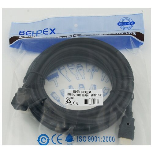 Кабель Behpex HDMI (m)-HDMI (m), 5 м, черный (576317)