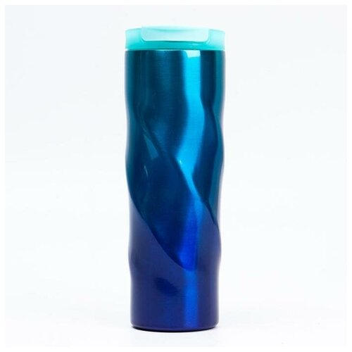 Термокружка, серия: Спираль, "Мастер К", 500 мл, сохраняет тепло 8 ч, 7.8х22 см, синяя