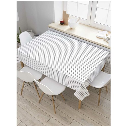 Скатерть прямоугольная JoyArty на кухонный стол "Серые полосы" из оксфорда, 180x145 см