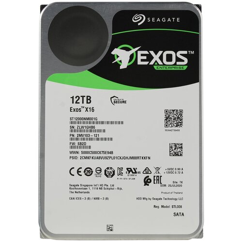 Жесткий диск Seagate Exos X16 12 ТБ ST12000NM001G