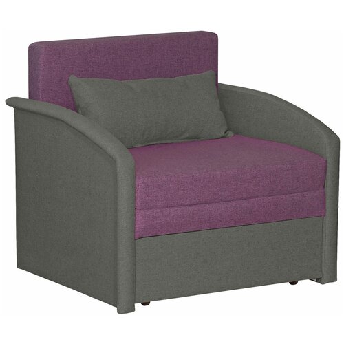 Кресло-кровать Первый Мебельный Тедди Фиолетовый / Темно-серый, рогожка