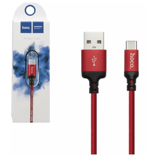 Кабель USB Hoco X14 Times speed Type-C, красный