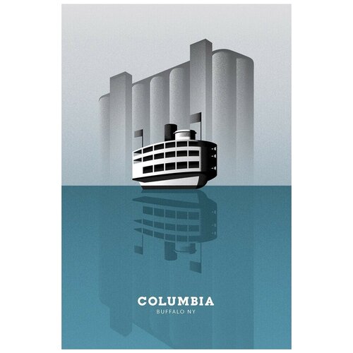 Плакат, постер на холсте Columbia/Колумбия. Размер 60 х 84 см