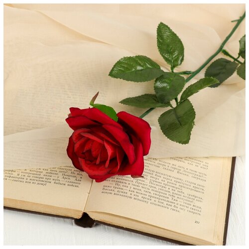 --- Цветы искусственные "Роза" 56 см, d-8,5 см, красный