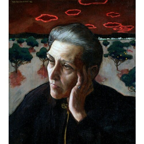 Плакат, постер на холсте The Artist s Mother-Akseli Gallen-Kallel/Мать художника-Аксели Галлен-Каллела. Размер 21 на 30 см