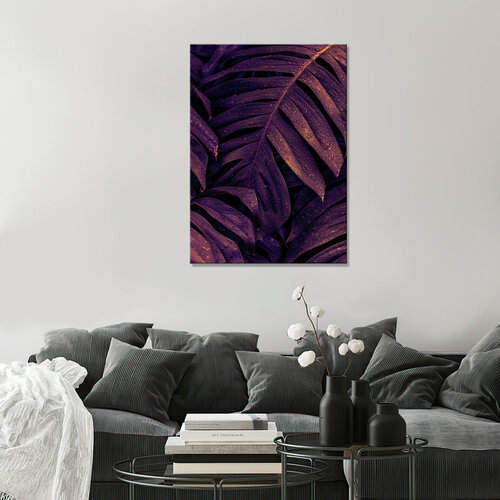 Интерьерная картина на холсте - Фиолетовые листья 50х70