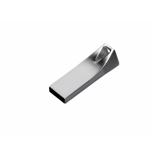 Компактная металлическая флешка с отверстием (4 Гб / GB USB 2.0 Серебристый mini6)