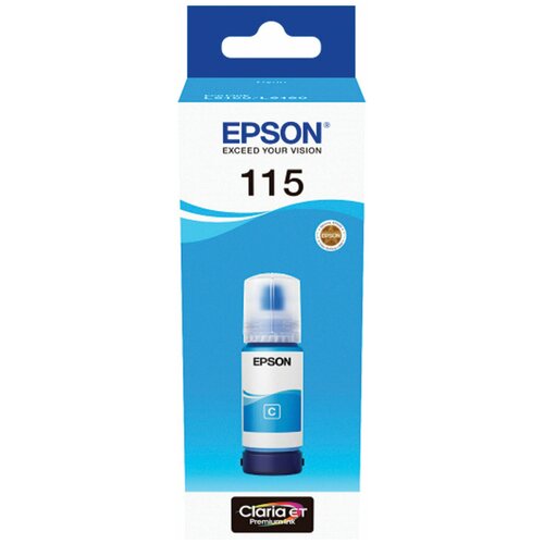 Чернила EPSON 115 (C13T07D24A) для СНПЧ L8160/L8180, голубые, объем 70 мл, оригинальные, C13T07D24A