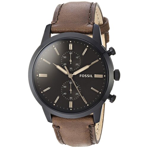 Наручные часы FOSSIL Townsman FS5437, черный, коричневый