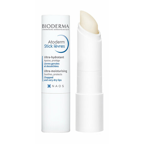 Увлажняющий бальзам для сухих и поврежденных губ Bioderma Atoderm Stick Lèvres /4 мл/гр.