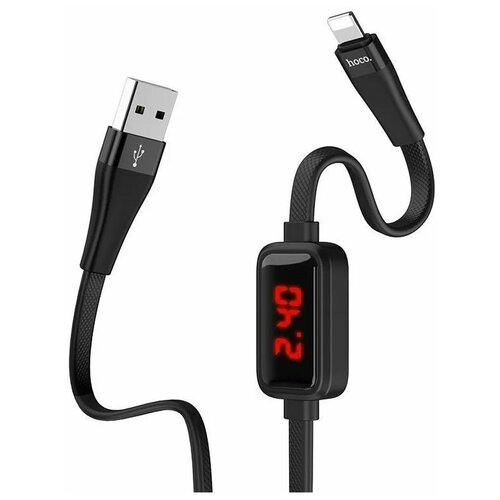 Кабель Lightning(8Pin) - USB S4 Charging with timing display black
