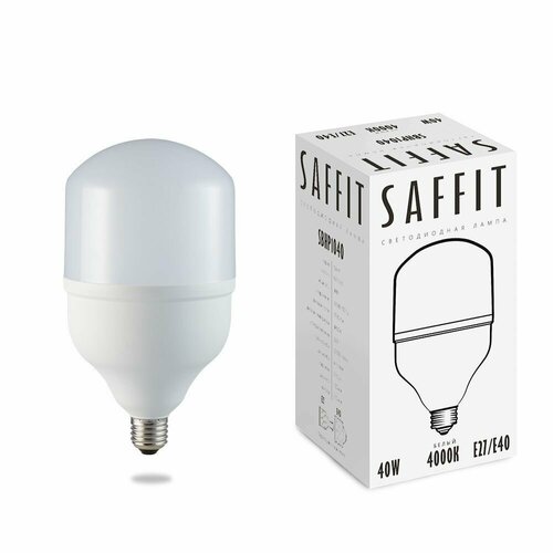 Лампа светодиодная Saffit E27-E40 40W 4000K Цилиндр Матовая SBHP1040 2 штуки В комплекте