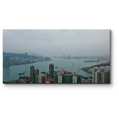 Модульная картина Пробуждающийся Гонконг 110x55