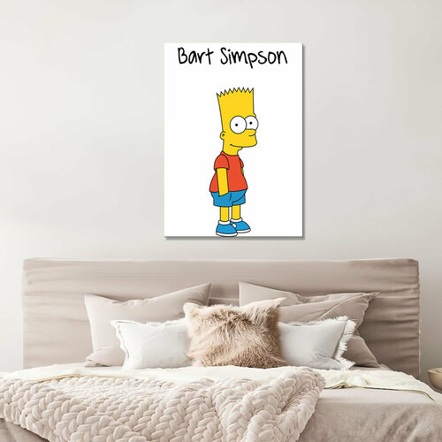 Интерьерная картина на холсте - Симпсоны Simpsons Барт 50х70