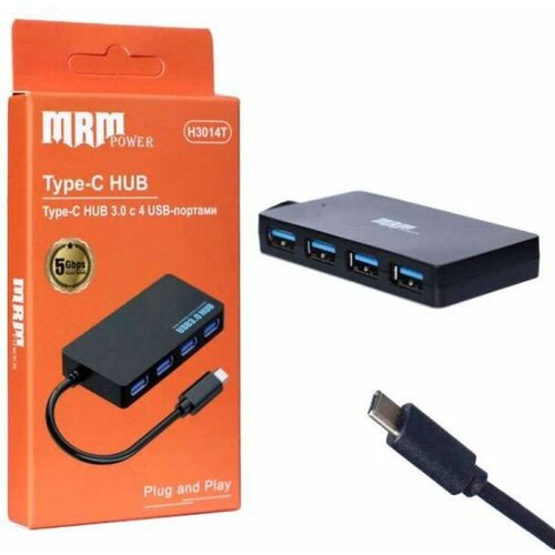 USB разветвитель на 4 порта (HUB) USB3.0 Type-C