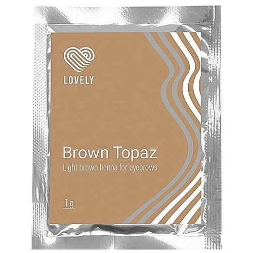 Lovely Хна для бровей саше 1 г, Brown Topaz, 1 мл, 1 г