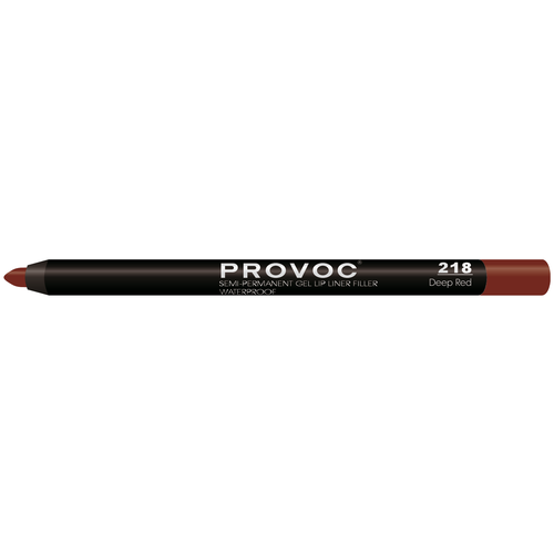 Provoc гелевая подводка в карандаше для губ Semi-Permanent Gel Lip Liner, 218 deep red