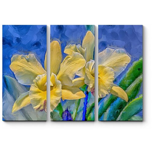 Модульная картина Нежные желтые орхидеи 150x108