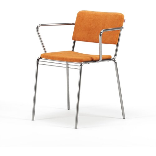 ArtCraft / Стул для кухни и гостиной Cast LR 1 шт, Дизайнерский стул кресло с непромокаемыми съемными подушками, оранжевые подушки, стул loft для кафе, фотостудии, туалетного столика